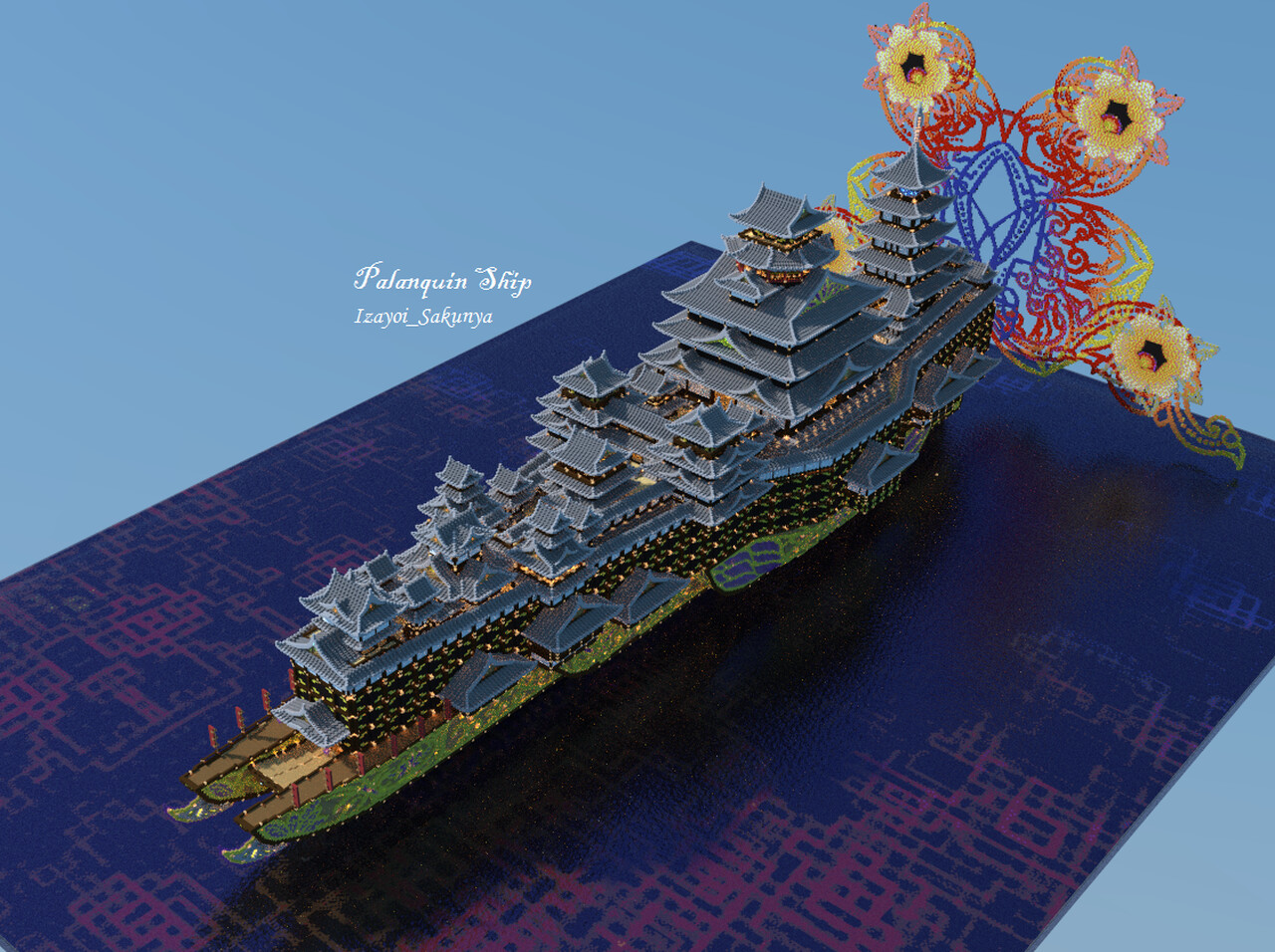 Palanquin Ship (Star Lotus Ship) from Touhou Minecraft Map