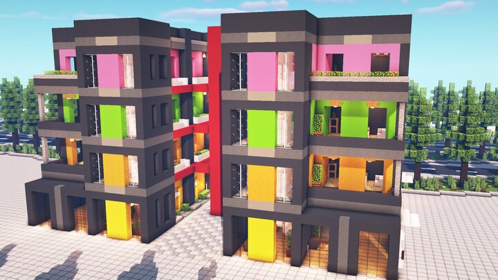 Minecraft: How to Build a Modern Youth Hostel Minecraft Map