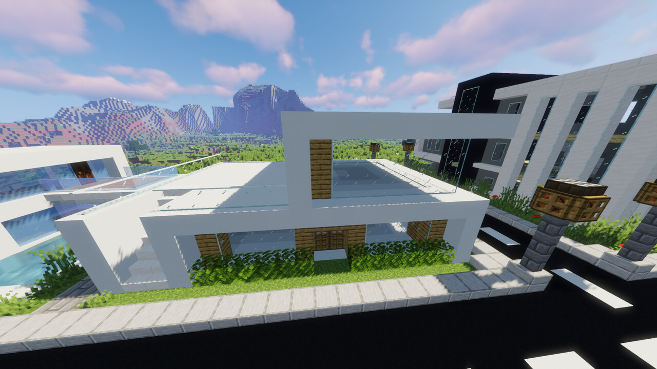 Small modern houses city (1.16.1) Minecraft Map