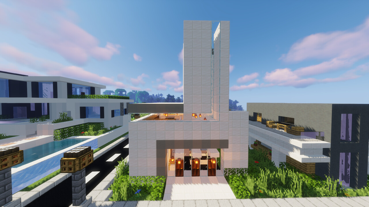 Small modern houses city (1.16.1) Minecraft Map