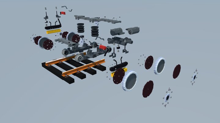 Tram bogie disassembly Minecraft Map