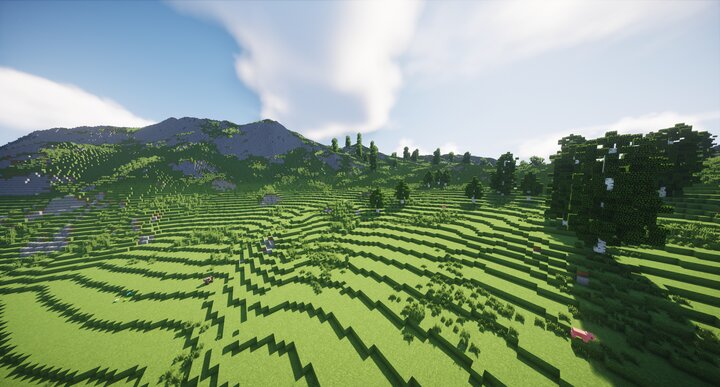 Mongolia - Mountain Valley w/ Sparce Forests (1000x1000) Minecraft Map