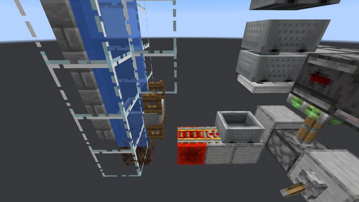 Minecart bubble column lift exit Minecraft Map