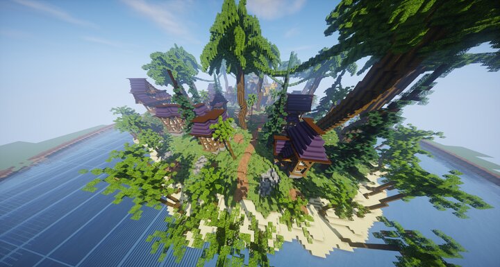 🌴 Castle Island - AliensBuilds 🌴 Minecraft Map