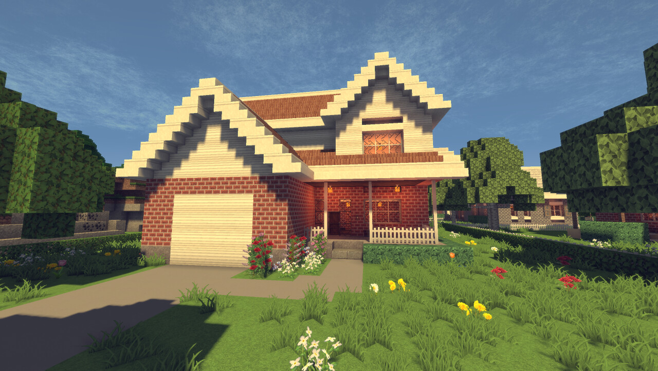 House With Garage Attachment Minecraft Map