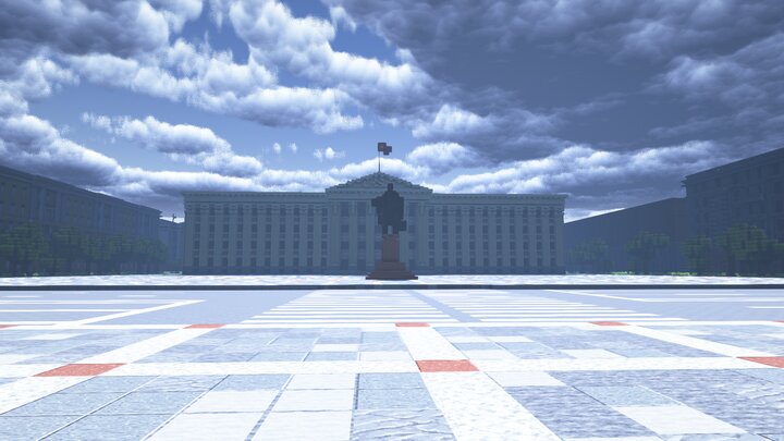 Soviet Railway Station Square Minecraft Map