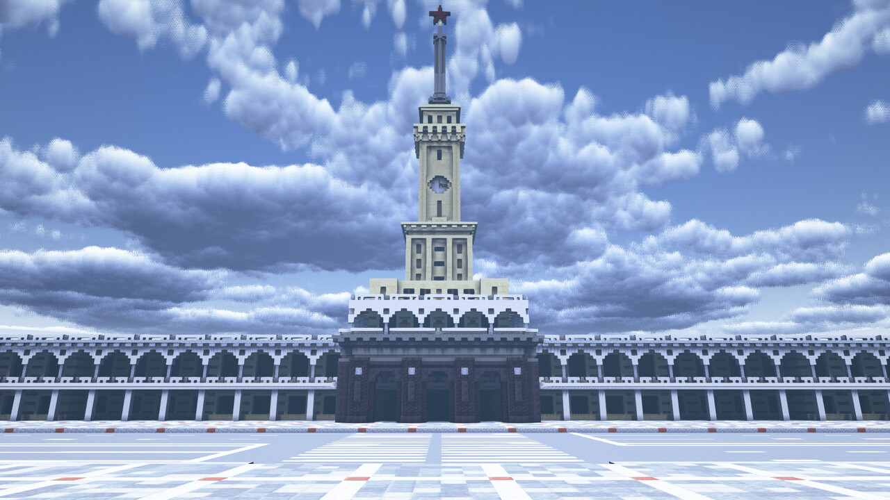 Soviet Railway Station Square Minecraft Map