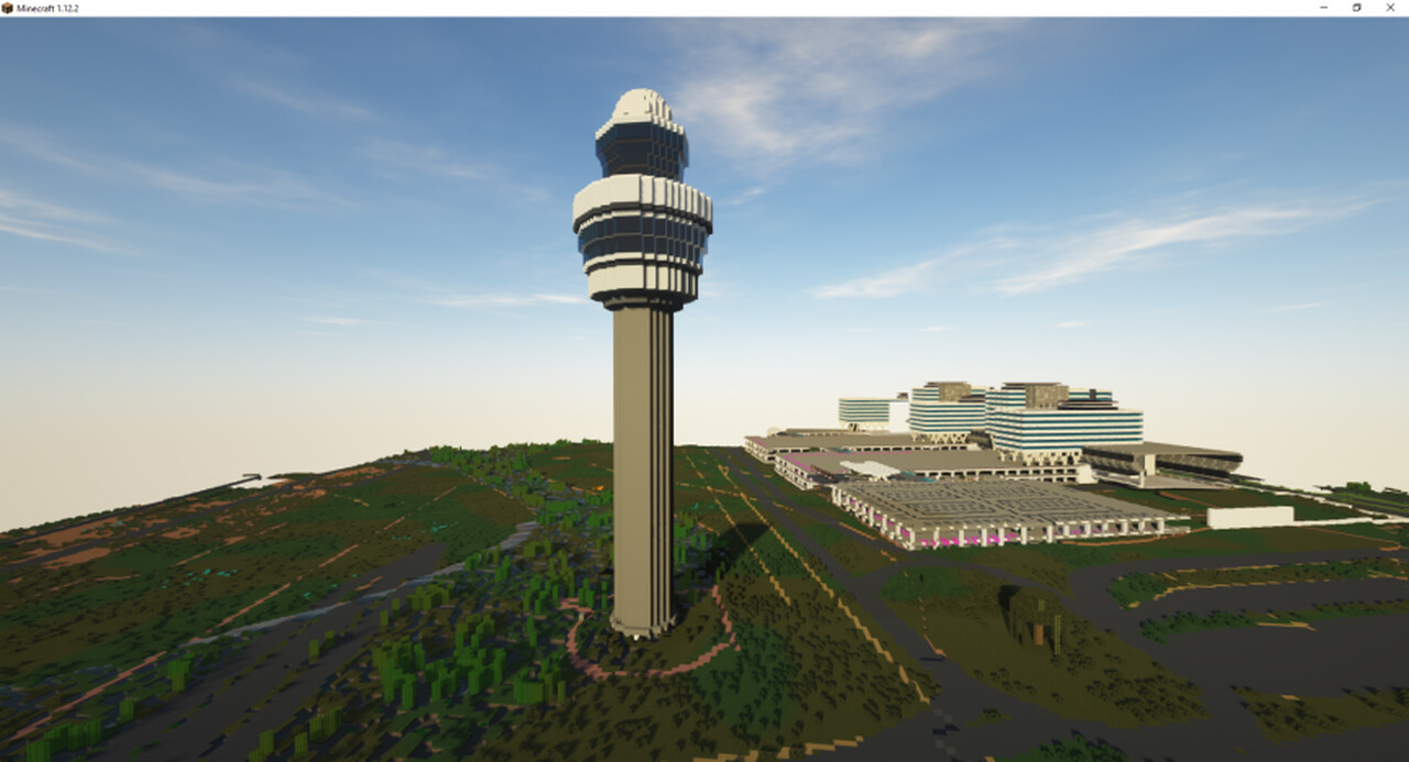 Schiphol airport. 1:1 scale. Minecraft Map