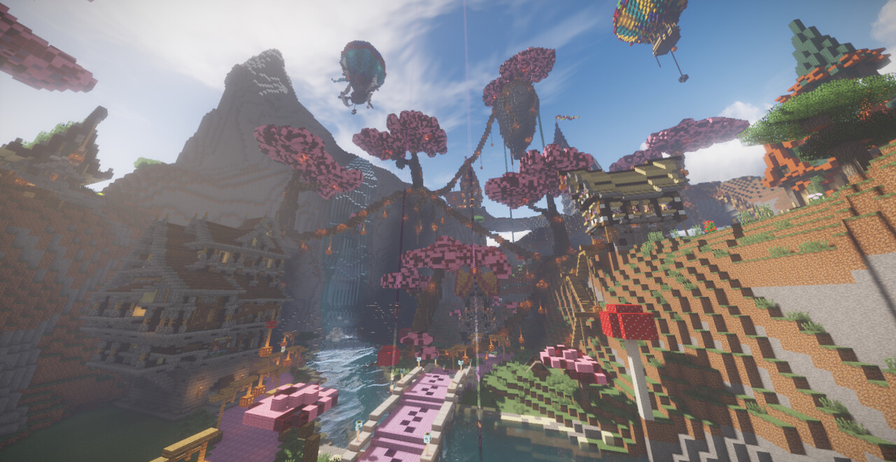 Fantasy large hub / spawn Minecraft Map