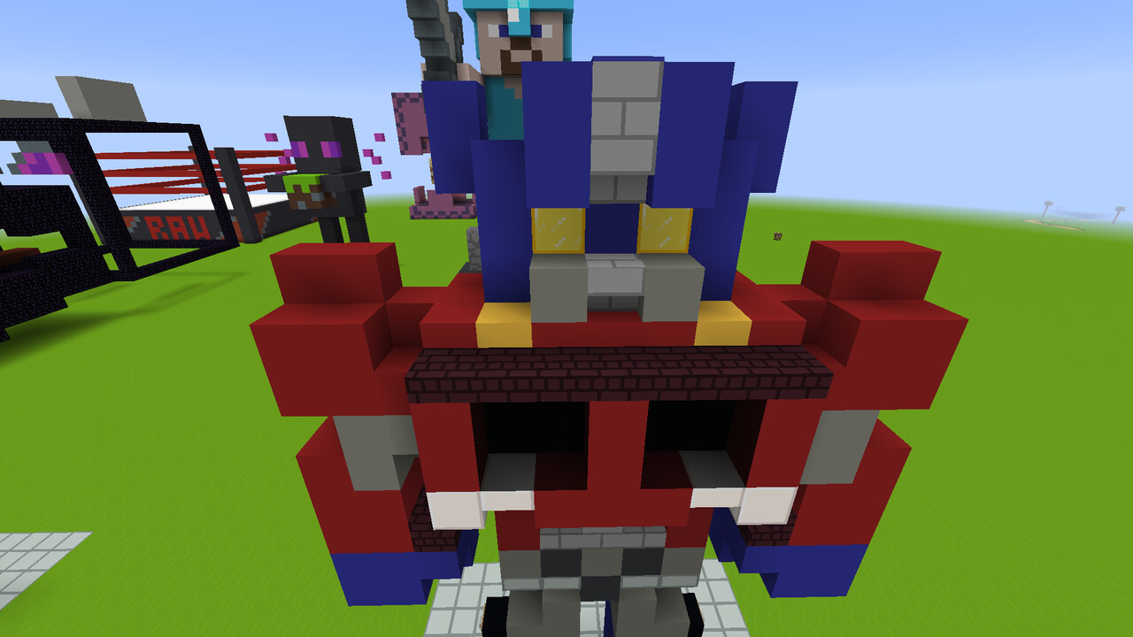 Optimus Prime (Robot) Block Game City V1 Minecraft Map