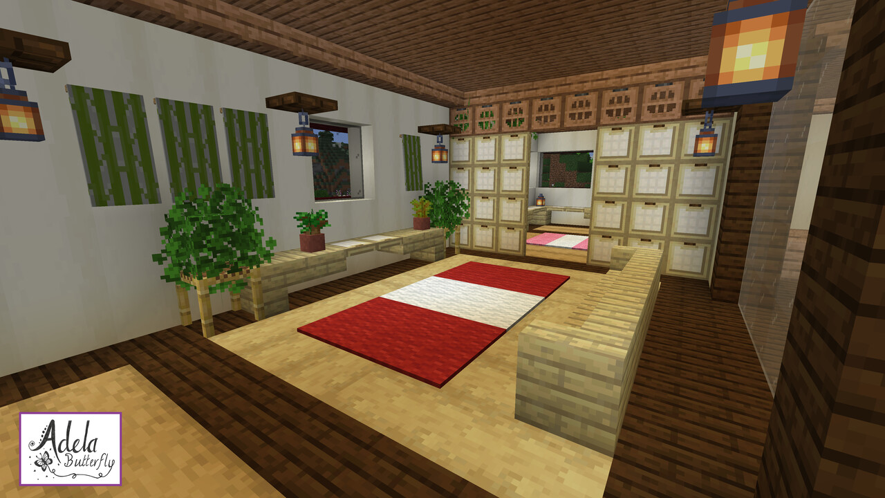 Japanese Palace built in survival Minecraft Map