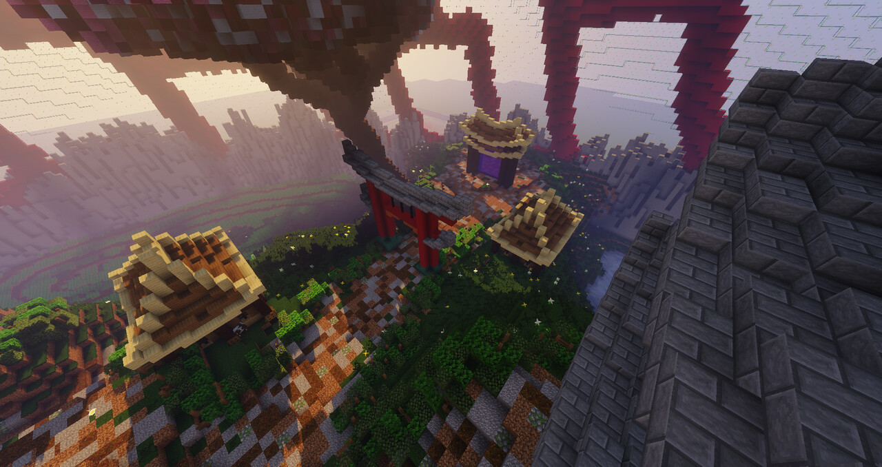 Asian Spawn in a Snow Globe Minecraft Map