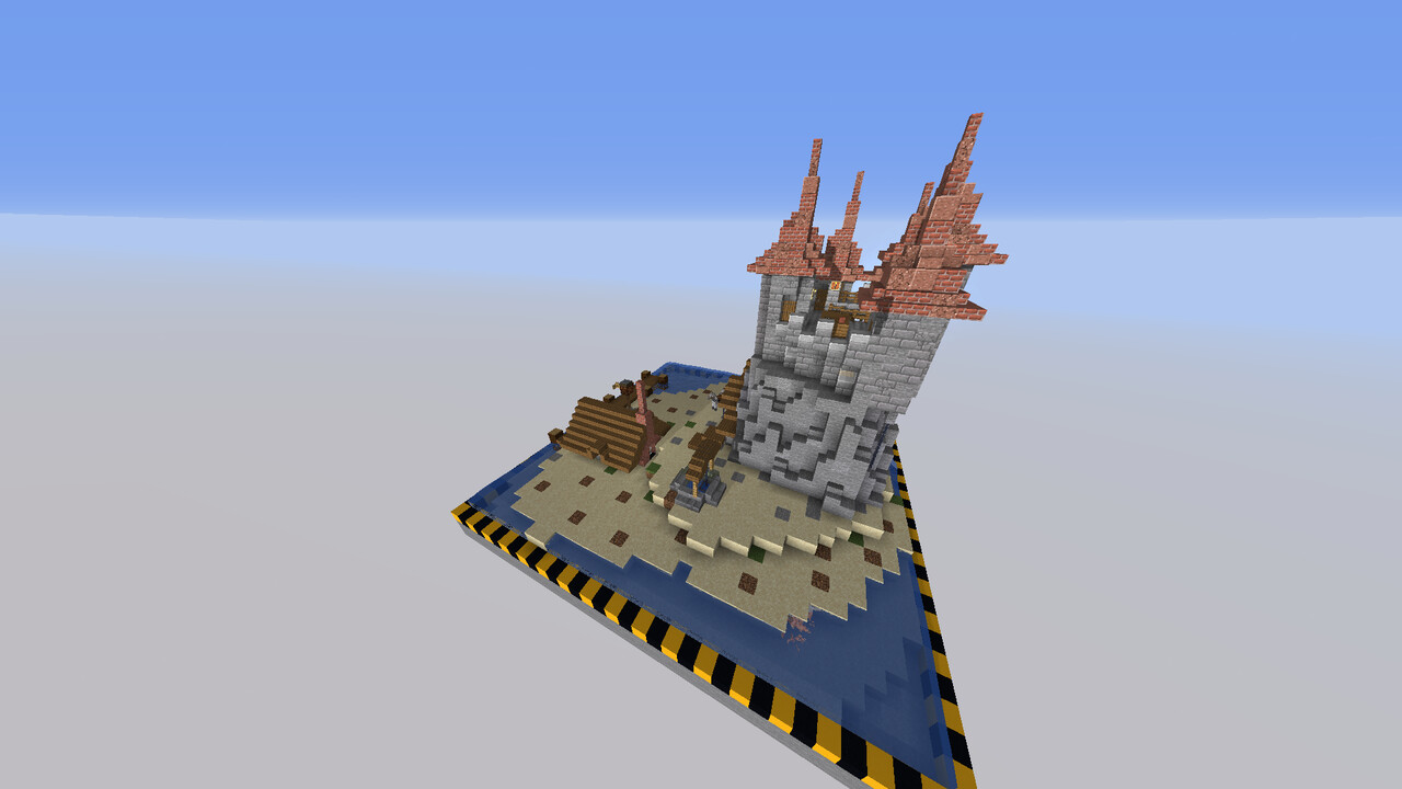 4 Chunks Medieval island Minecraft Map