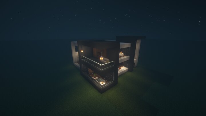 Large Modern House Schematic Minecraft Map