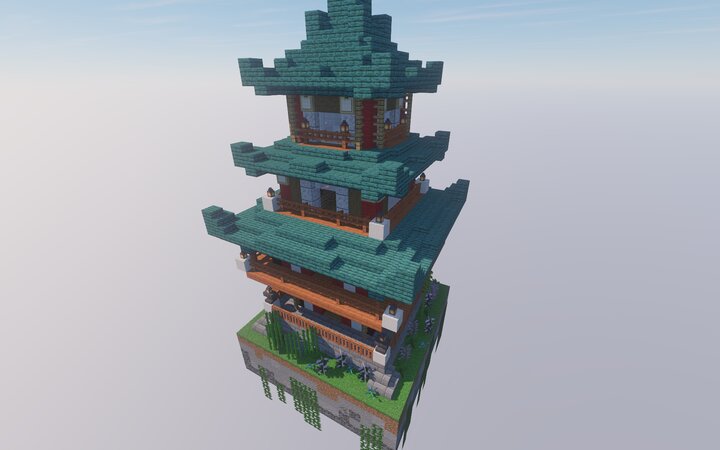 Japanese Temple/Tower Minecraft Map