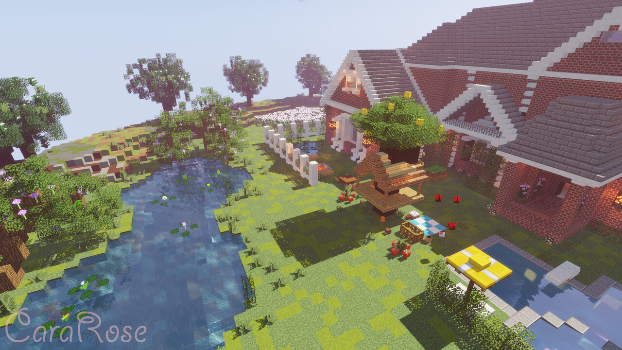 Easy Spring Terrain for Brick House Minecraft Map