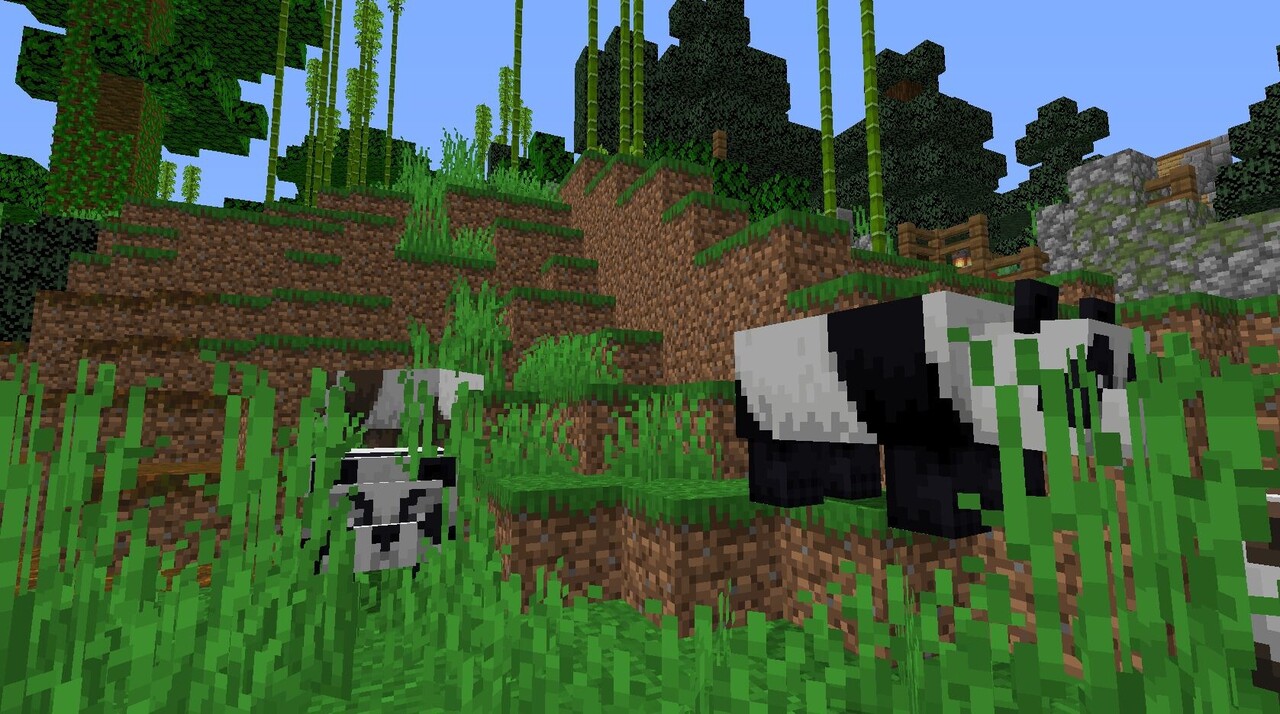 Panda Preserve in a Terraformed Mushroom Island Minecraft Map