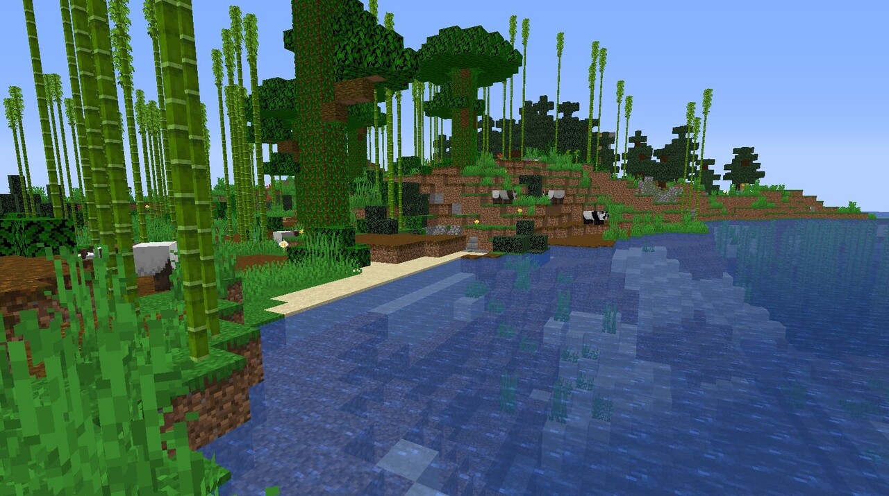 Panda Preserve in a Terraformed Mushroom Island Minecraft Map