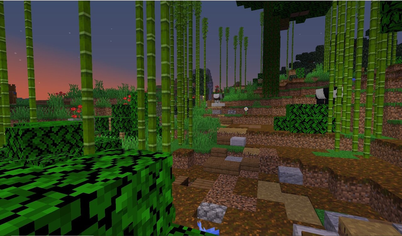 Panda Preserve in a Terraformed Mushroom Island Minecraft Map
