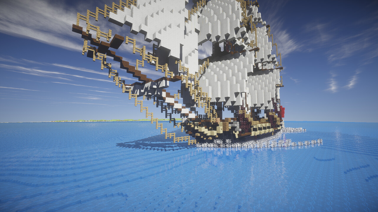 Frigate class Sail Ship "La Genereuse" (ShipSide) Minecraft Map