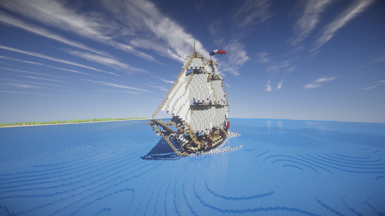 Frigate class Sail Ship "La Genereuse" (ShipSide) Minecraft Map