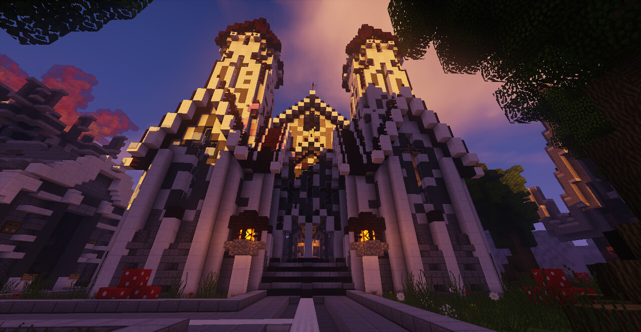 Small medieval server spawn Minecraft Map