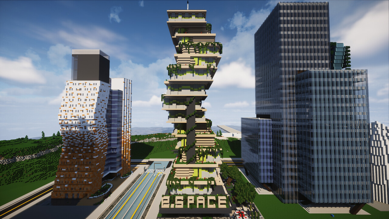 FUTURISTIC SKYSCRAPER | E-SPACE | MFC | Minecraft Map