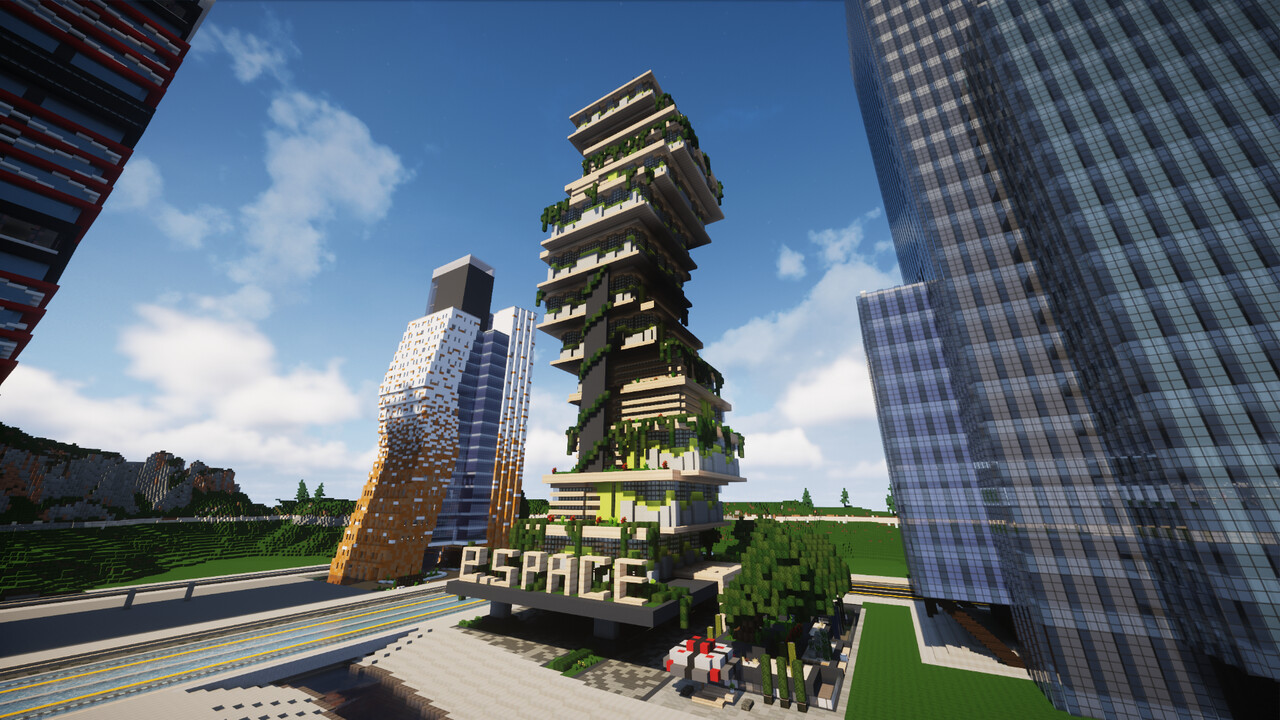 FUTURISTIC SKYSCRAPER | E-SPACE | MFC | Minecraft Map