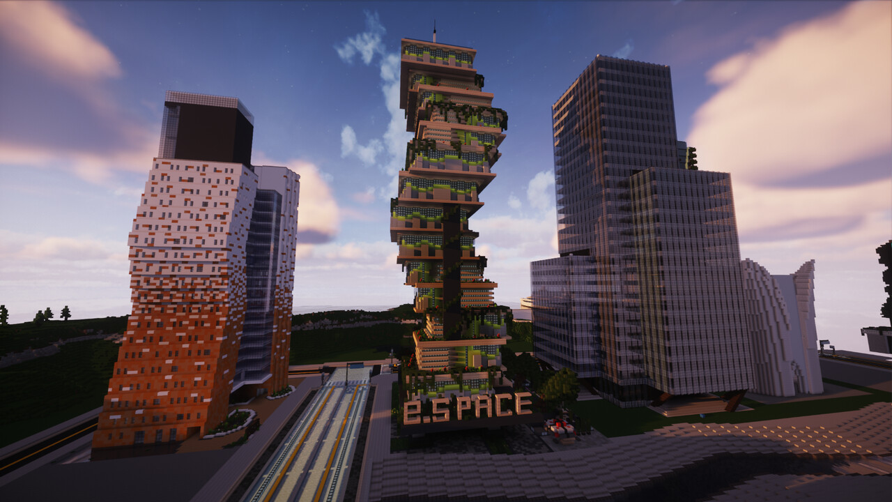 FUTURISTIC SKYSCRAPER | E-SPACE | MFC | Minecraft Map