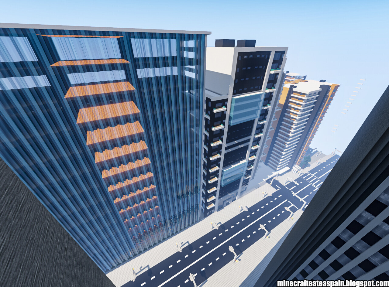 Minecrafteate Creations: Modern city with skyscrapers. Minecraft Map