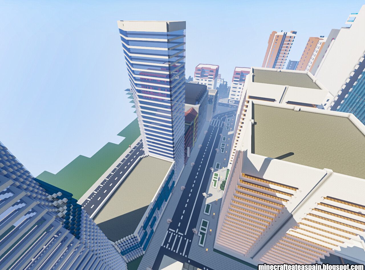 Minecrafteate Creations: Modern city with skyscrapers. Minecraft Map