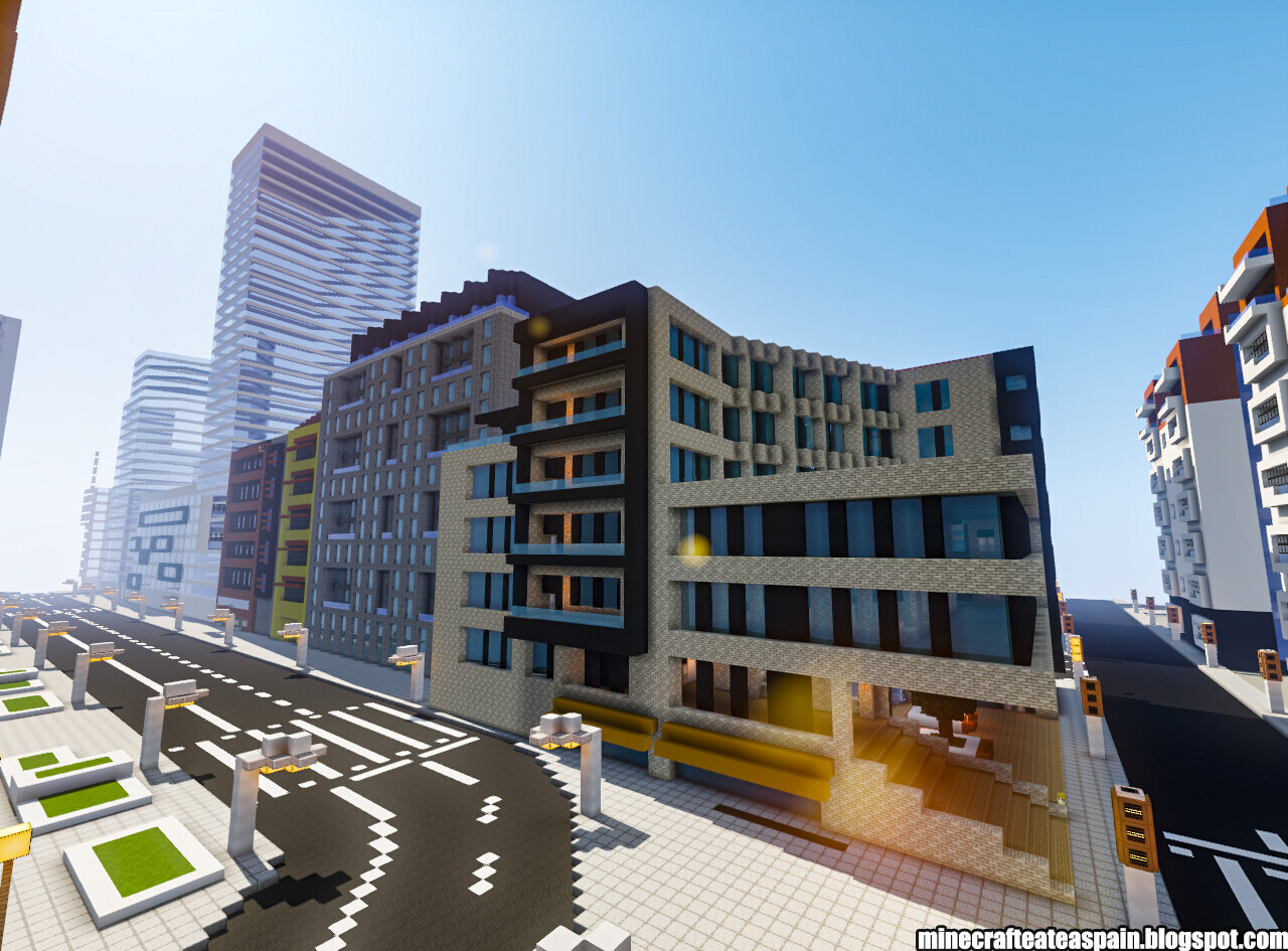 Minecrafteate Creations: Modern city with skyscrapers. Minecraft Map