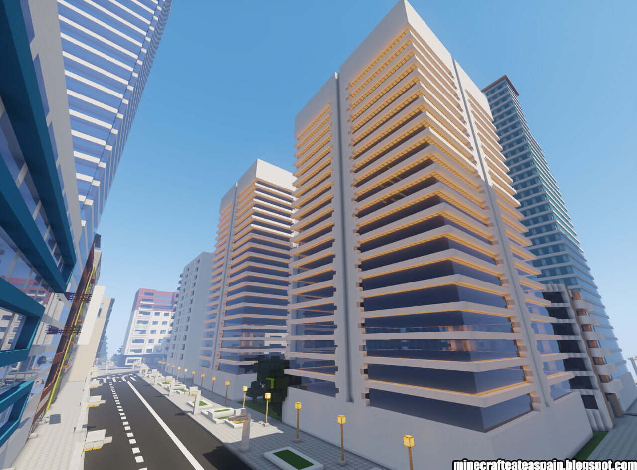 Minecrafteate Creations: Modern city with skyscrapers. Minecraft Map