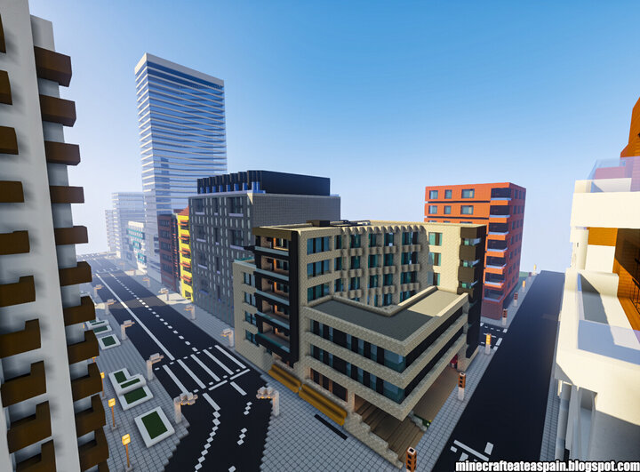 Minecrafteate Creations: Modern city with skyscrapers. Minecraft Map