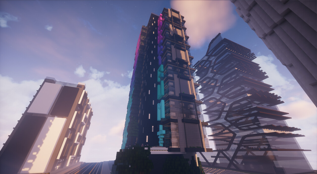 |MFC| SPECTRUM - SKYSCRAPER - WITH OFFICES - 20 Floors Minecraft Map