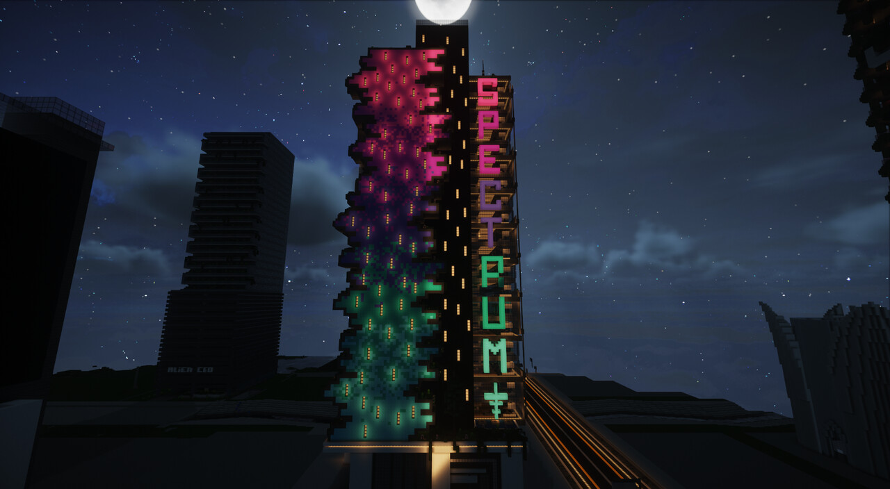 |MFC| SPECTRUM - SKYSCRAPER - WITH OFFICES - 20 Floors Minecraft Map