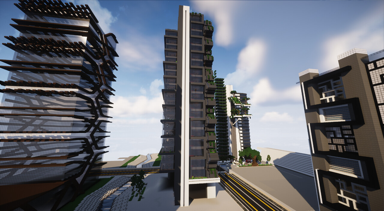 |MFC| SPECTRUM - SKYSCRAPER - WITH OFFICES - 20 Floors Minecraft Map