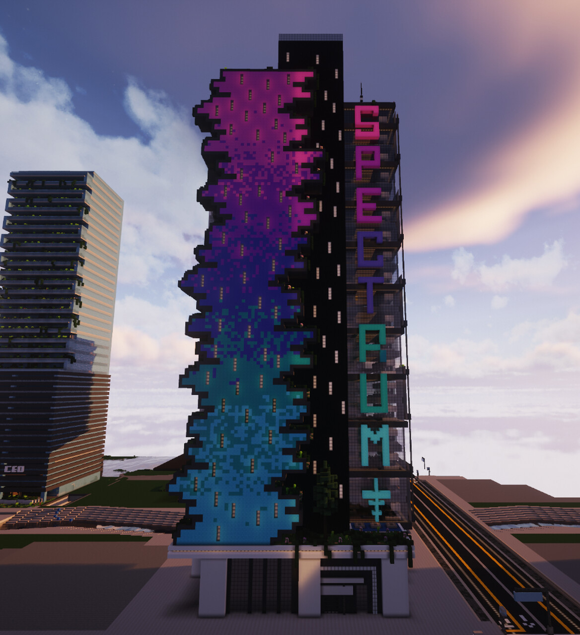 |MFC| SPECTRUM - SKYSCRAPER - WITH OFFICES - 20 Floors Minecraft Map