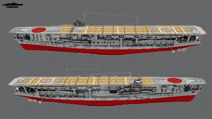 IJN Kaga 1:1 Scale (Full redo) Minecraft Map