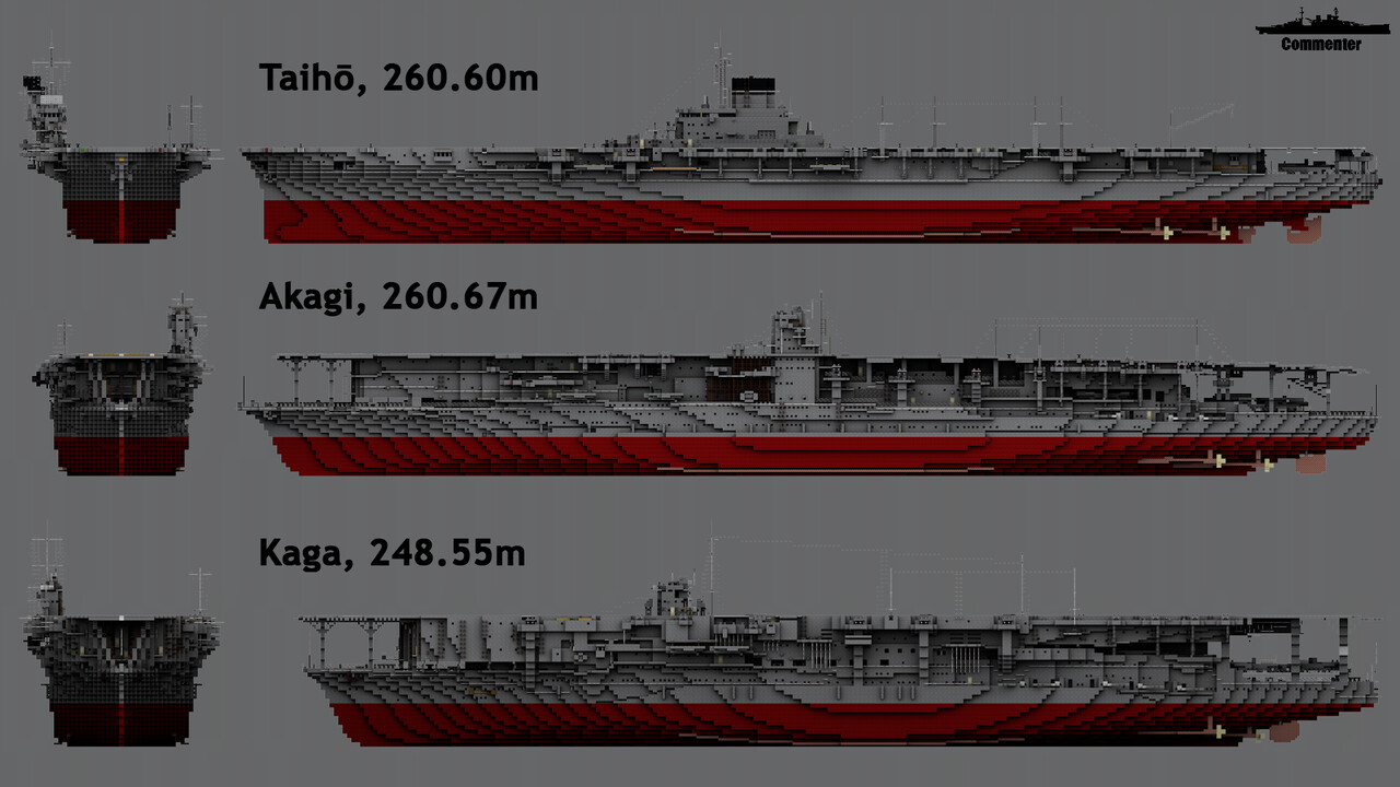 IJN Kaga 1:1 Scale (Full redo) Minecraft Map
