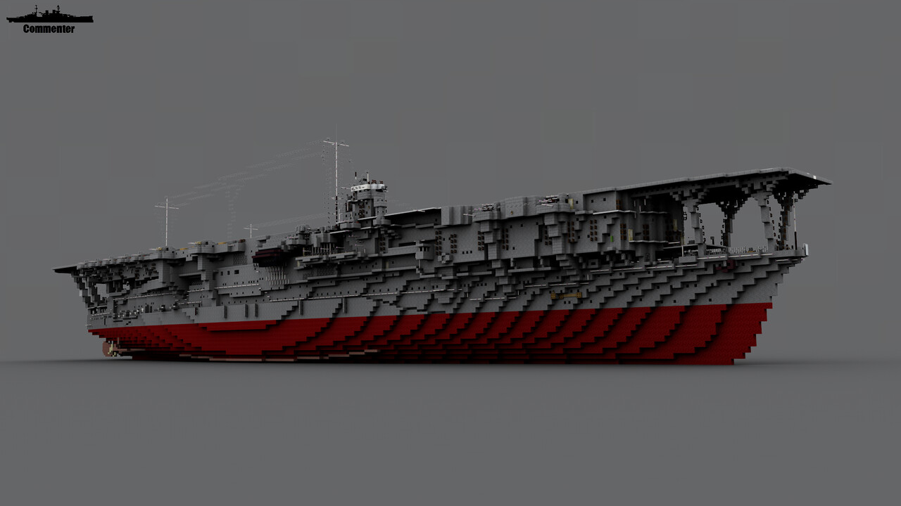 IJN Kaga 1:1 Scale (Full redo) Minecraft Map
