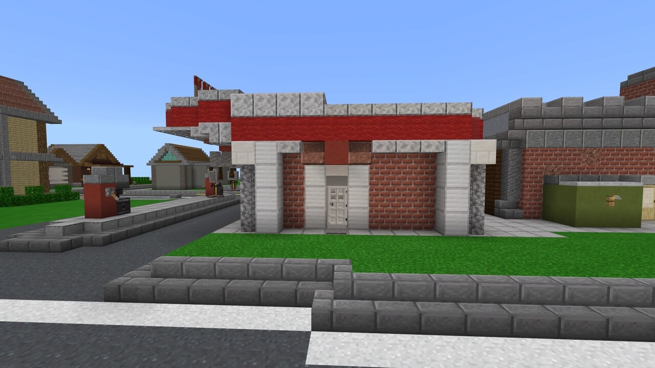 Fallout 4 Red Rocket re-fuelling station. Minecraft Map
