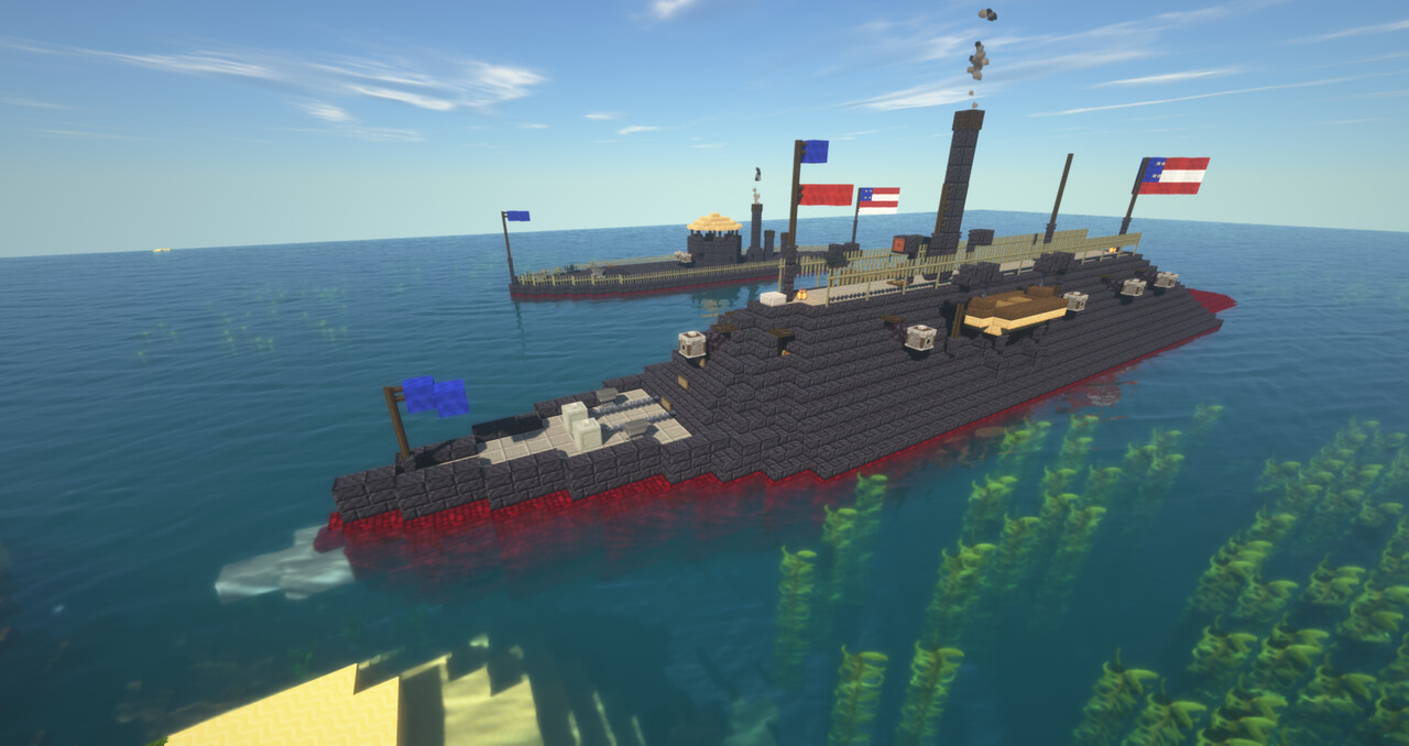 U.S.S. Monitor and C.S.S. Virginia Minecraft Map