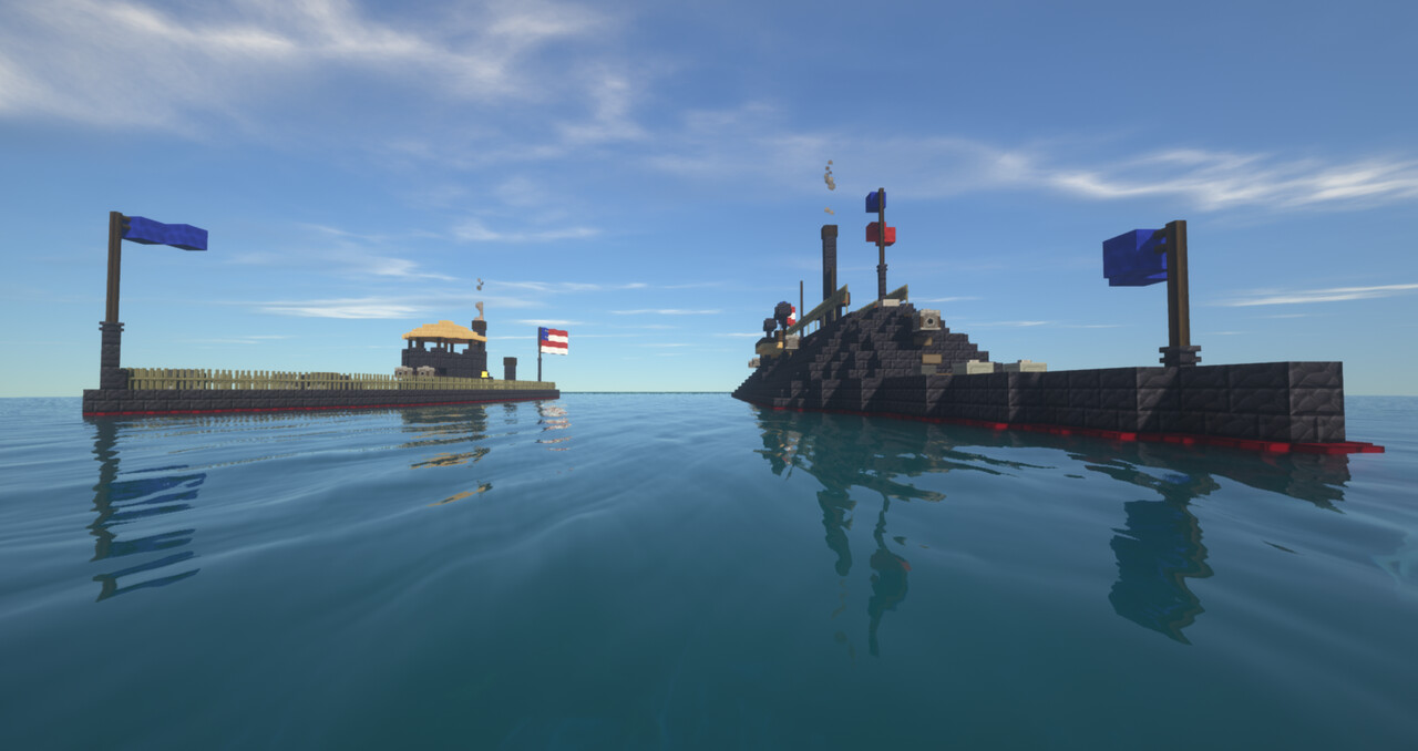 U.S.S. Monitor and C.S.S. Virginia Minecraft Map