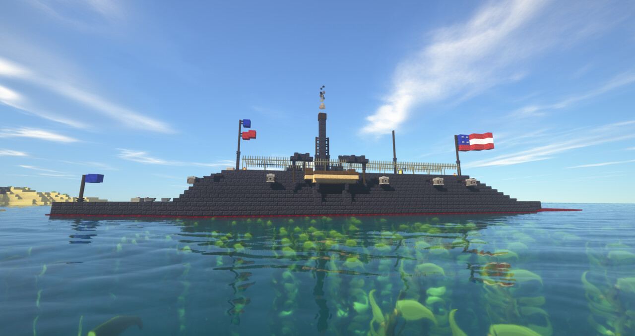 U.S.S. Monitor and C.S.S. Virginia Minecraft Map