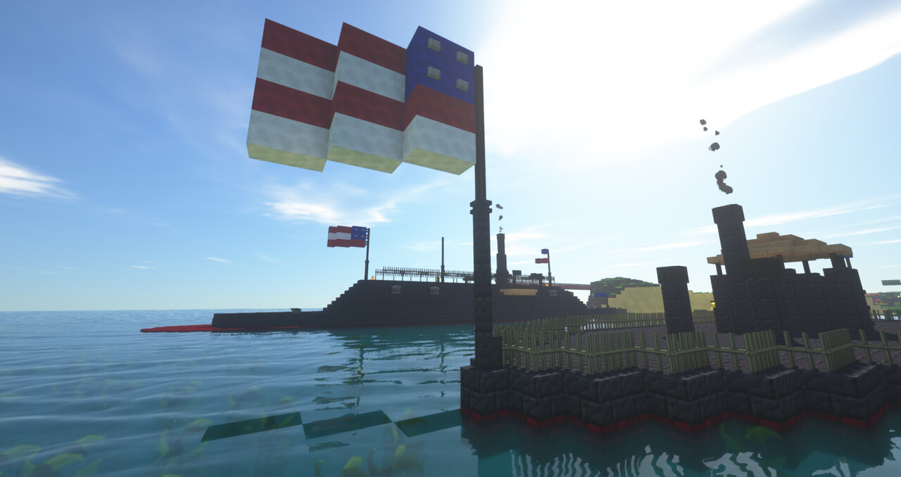 U.S.S. Monitor and C.S.S. Virginia Minecraft Map
