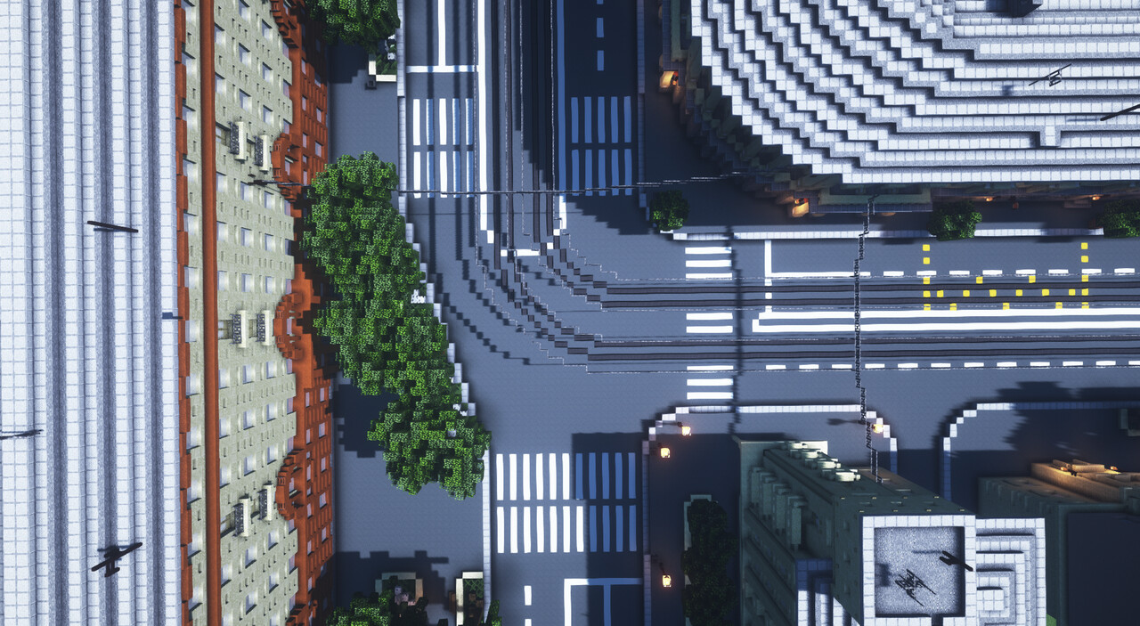 Soviet tram crossway Minecraft Map