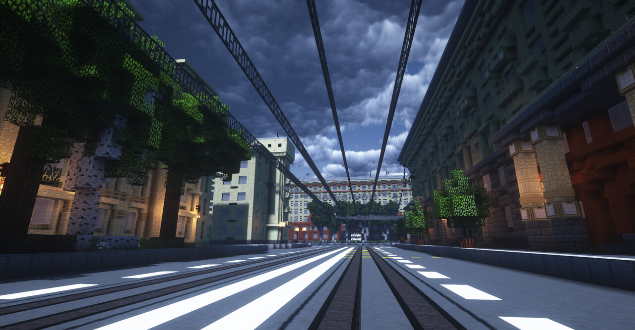 Soviet tram crossway Minecraft Map