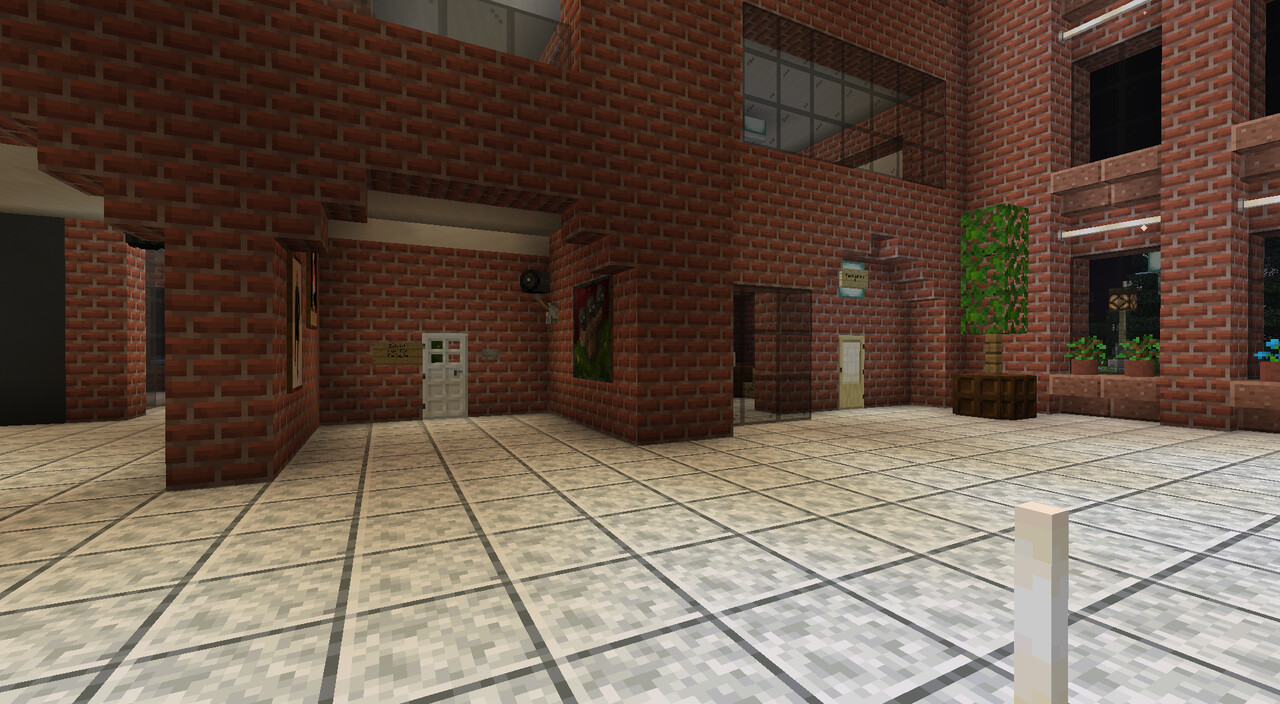 City-Build Bank Gebäude mit Einrichtung Minecraft Map