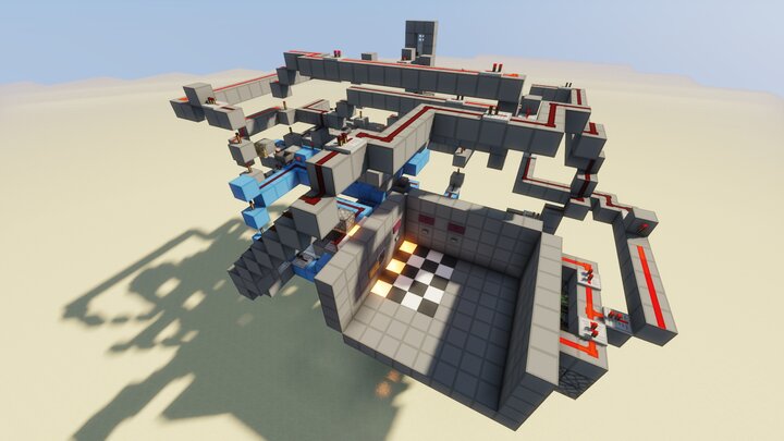 Redstone color-block combintion lock Minecraft Map